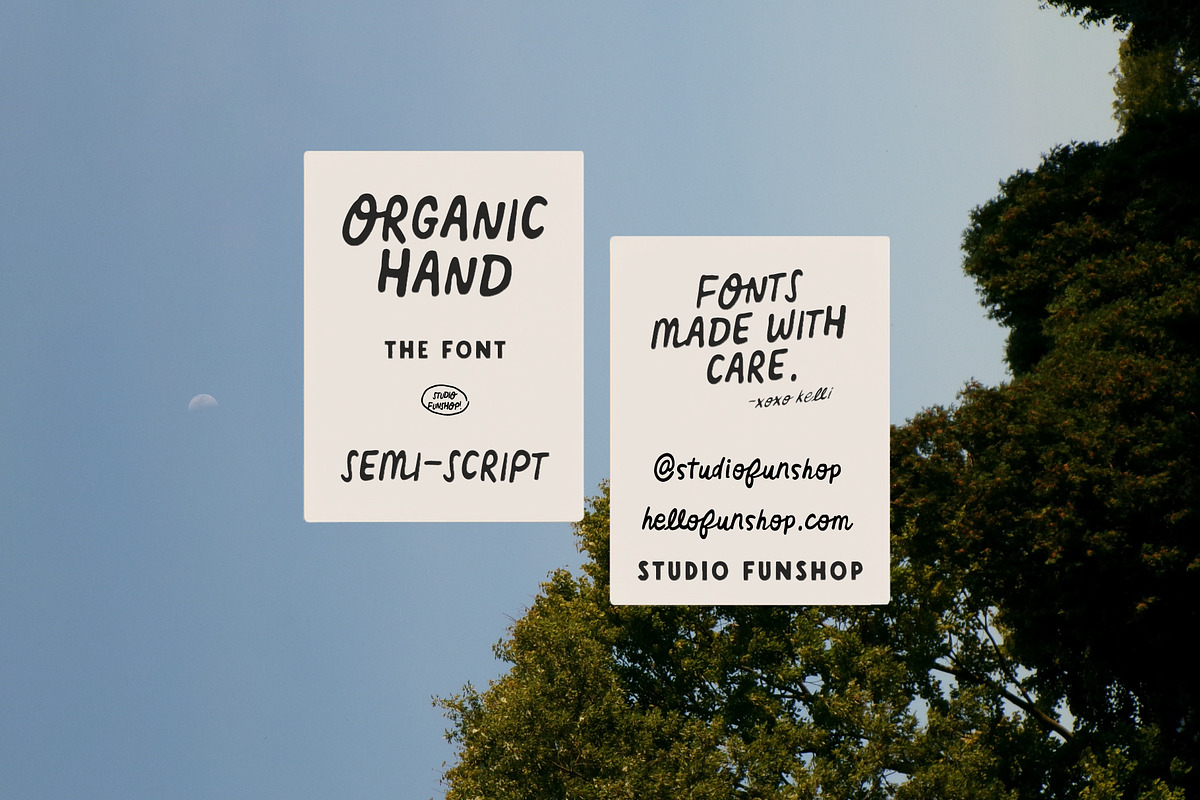 Organic Hand - Semi-script Font, a Font by Studio Funshop by Kelli