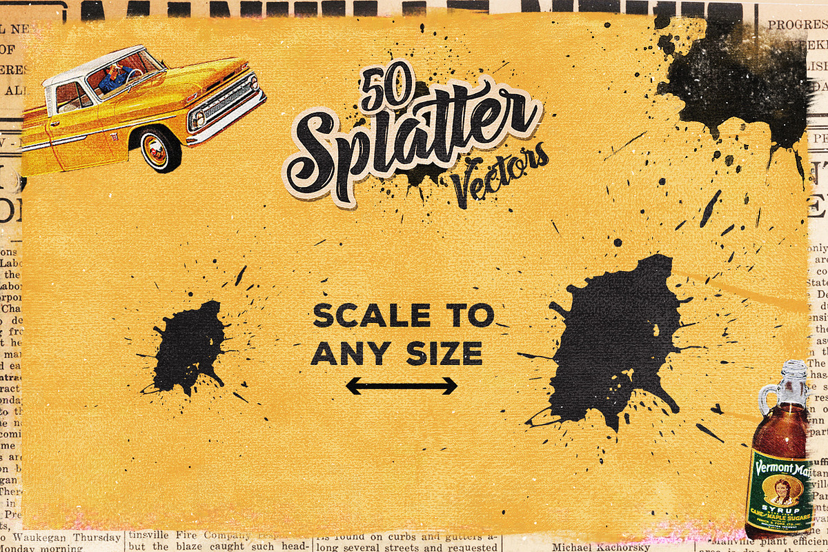 50 Handmade Splatter Vectors, an Object Graphic by Layerform Design Co.
