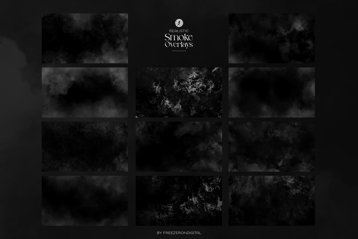 Realistic Smoke Overlays, a Texture Graphic by Freezerondigital
