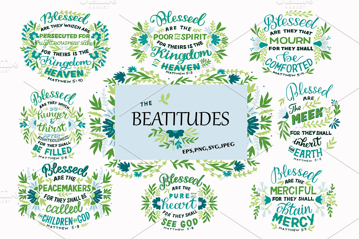 The Beatitudes, an Illustration by Ola-la-la