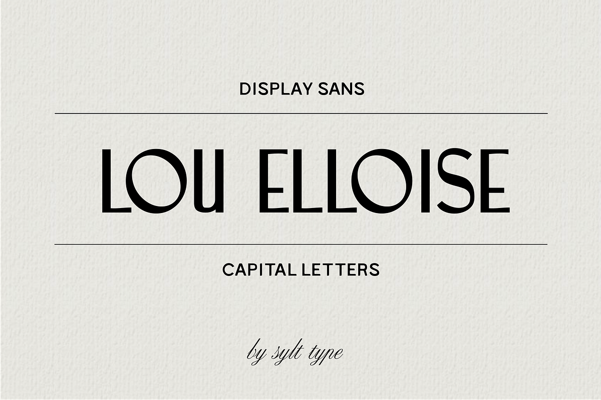LOU ELLOISE Display Font, a Serif Font by Sylt Type
