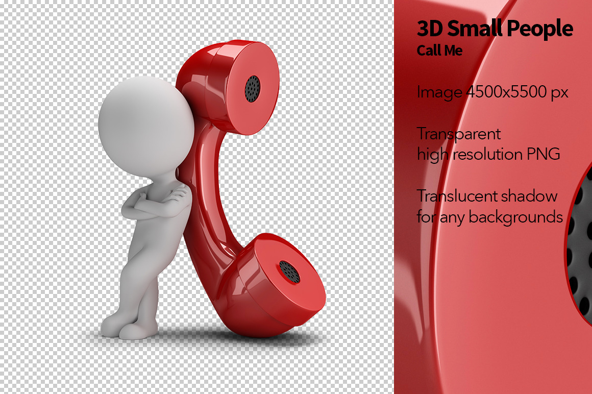 3D Small People - Call Me, a Person Illustration by Anatoly Maslennikov