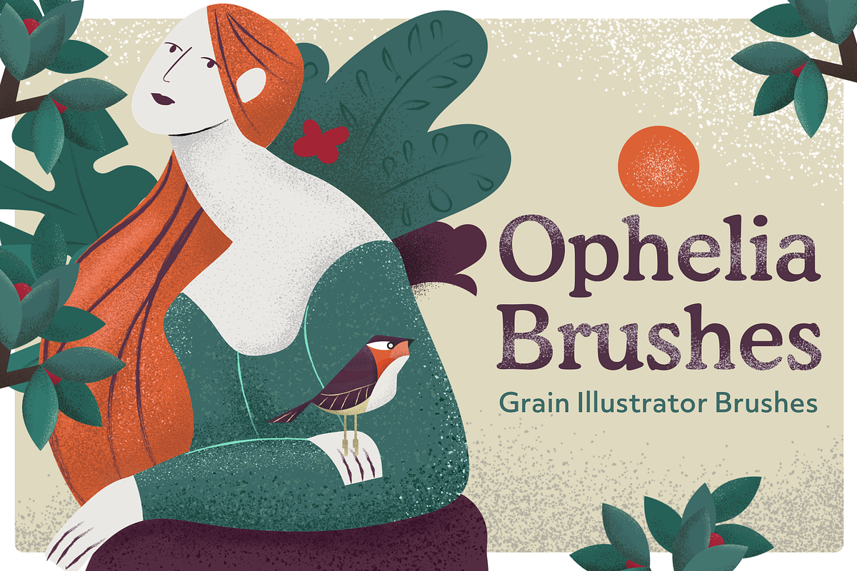 Ophelia Grain Vector Brushes, a Brush Add-On by Craftrick