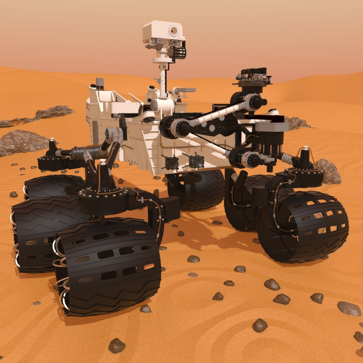 Curiosity Rover Mars, a Cars & Vehicle 3D Model by konstantin.ermolaev