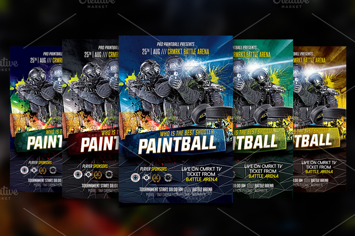 Paintball Flyer Template, a Flyer Template by Basez Flyers