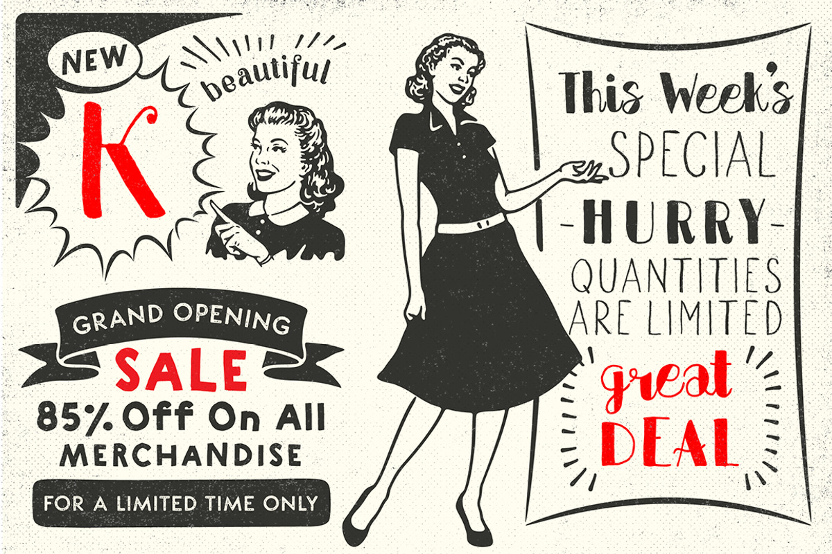 ZACK Vintage Font Bundle, a Handwritten Font by Studio ZACK