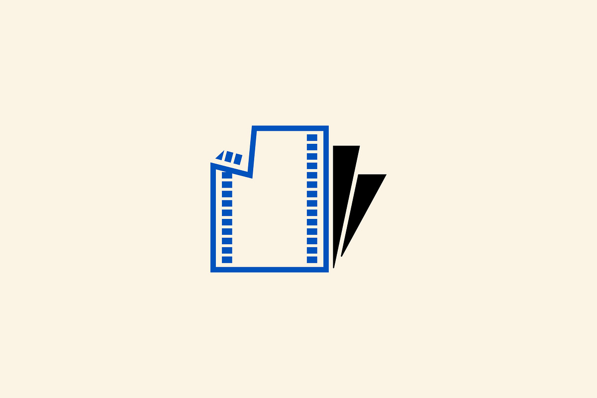Movie Roll Document file logo design | Creative Market