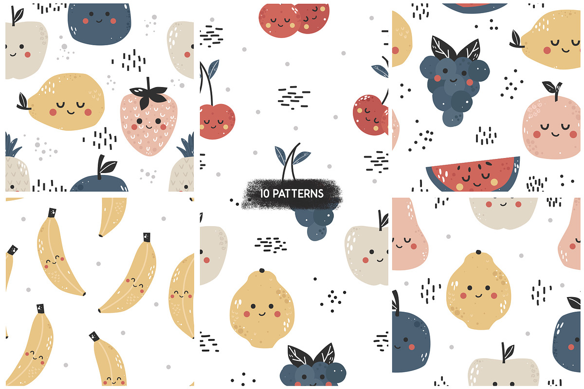 Cute Fruits - Collection for Kids, an Animal Illustration by Sumacj