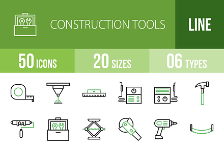 50 Tools Blue & Black Icons, an Icon by IconBunny