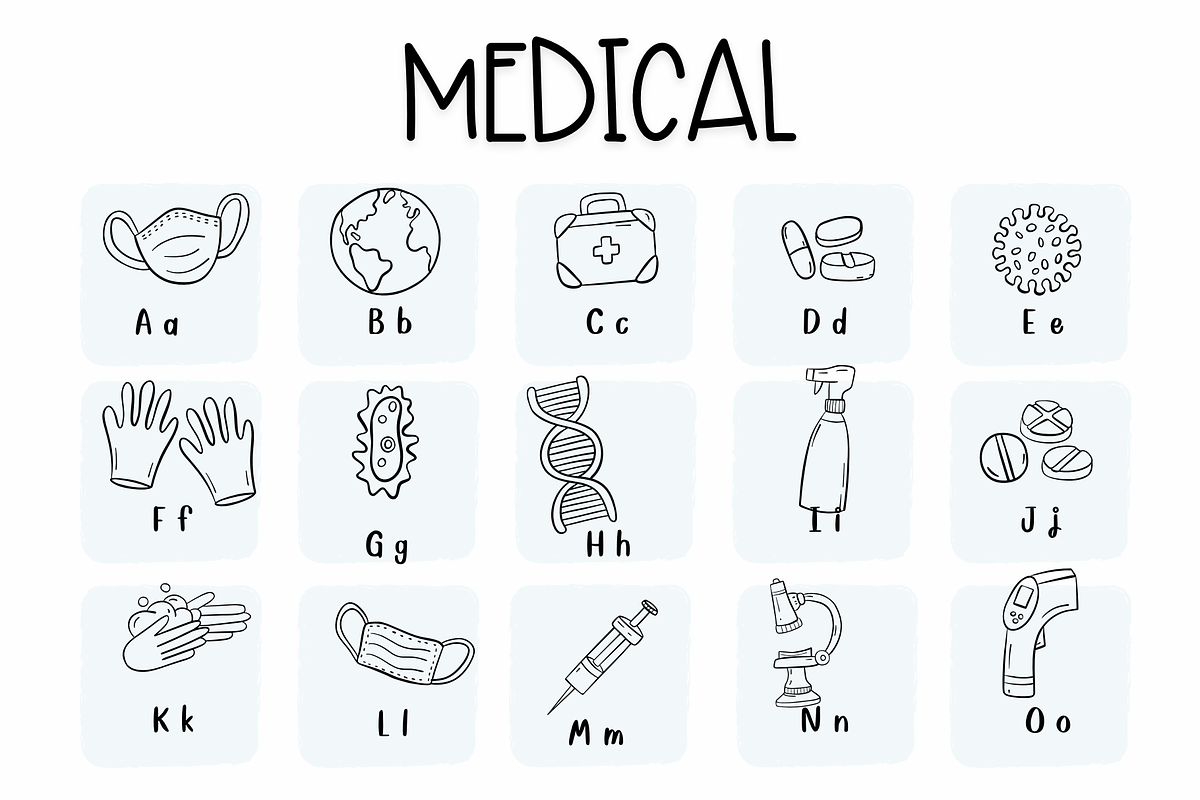 Medical |Symbols Fonts, a Symbol Font by Sirinart | Creative Market