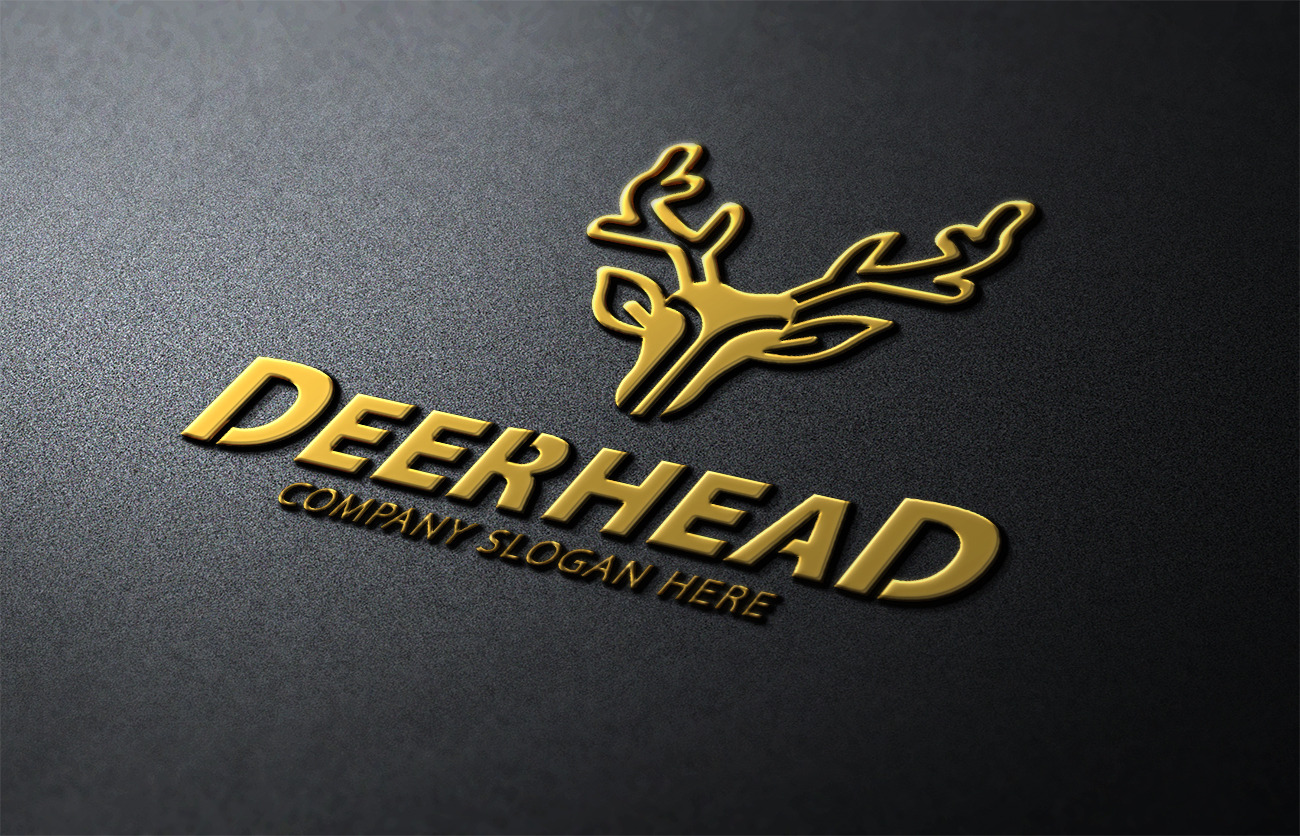 Deer Head Logo, a Branding & Logo Template by Creative Dezing