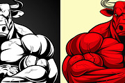 Strong ferocious bull, an Animal Illustration by Mark2000