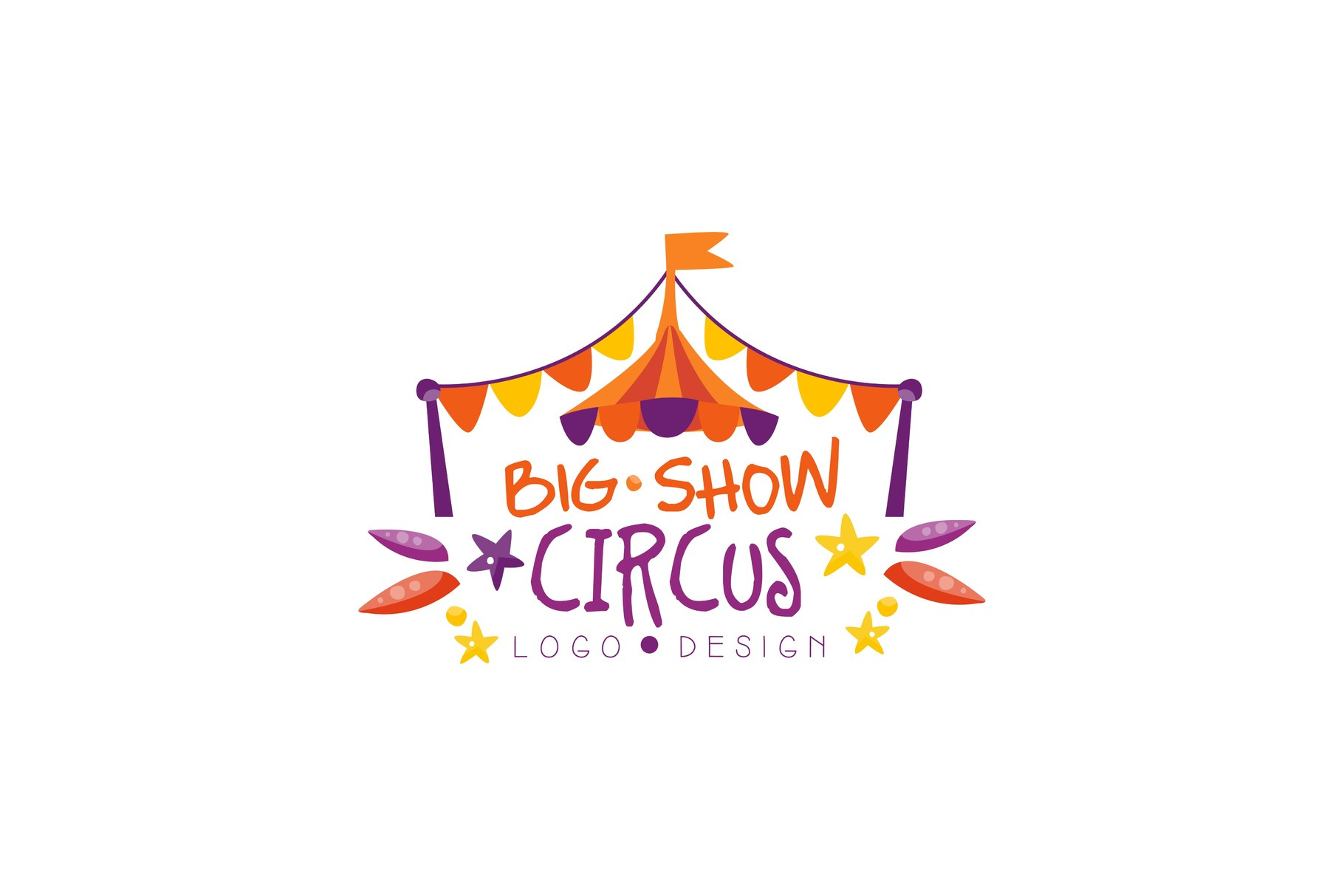 Big show circus logo design, an Object Graphic by TopVectors