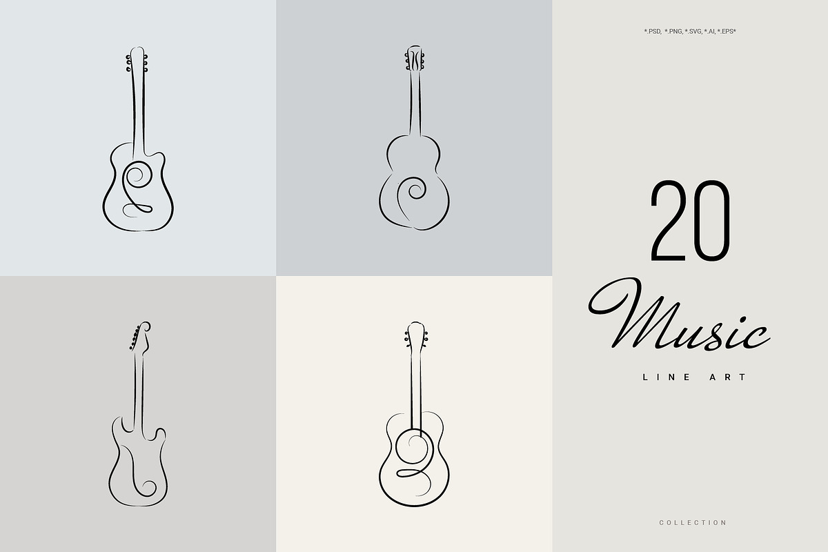 Music. Line Art Collection