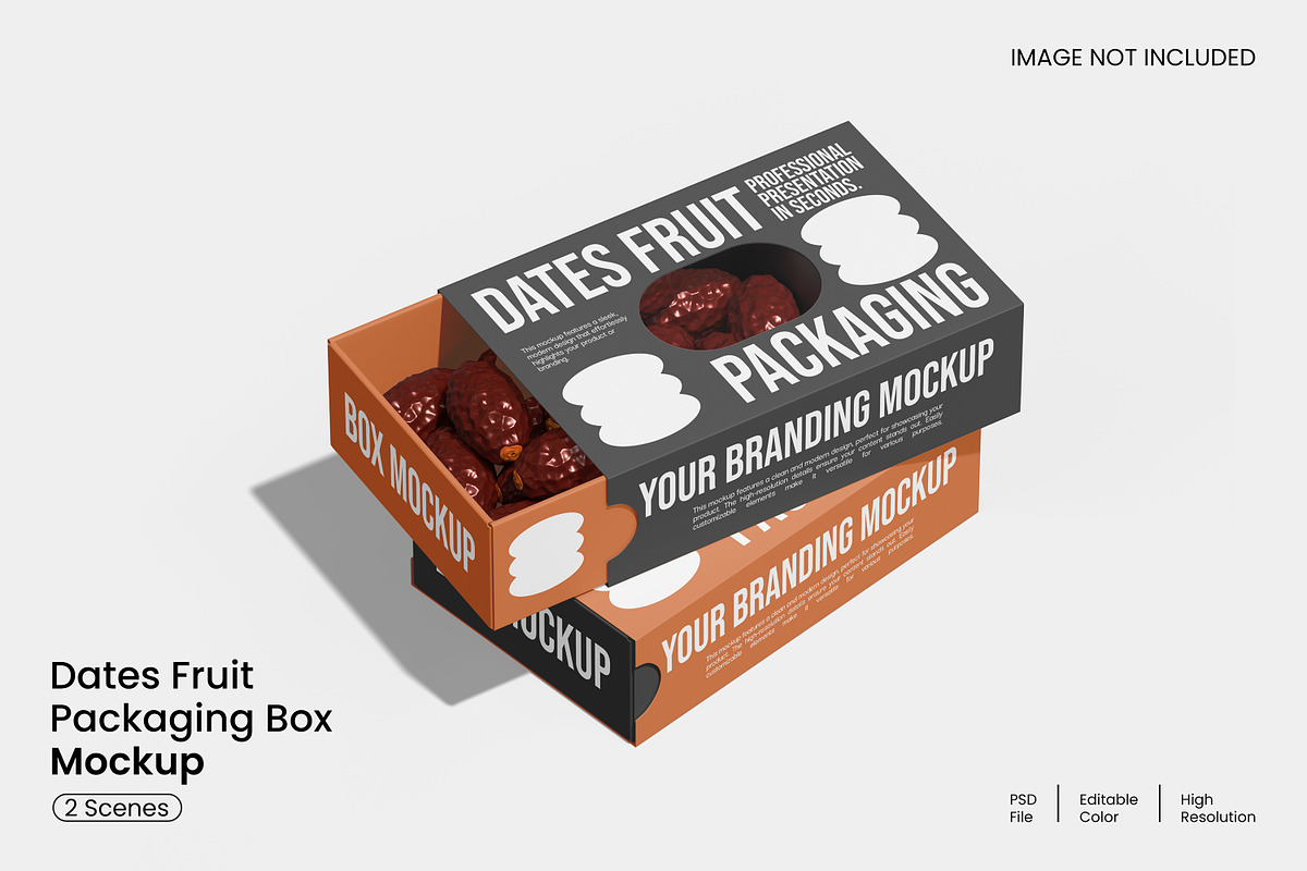 Fruit Box Mockup, a Packaging Mockup by Unerispace