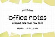 Office Notes Font, a Font by Lollipop Hand Drawn
