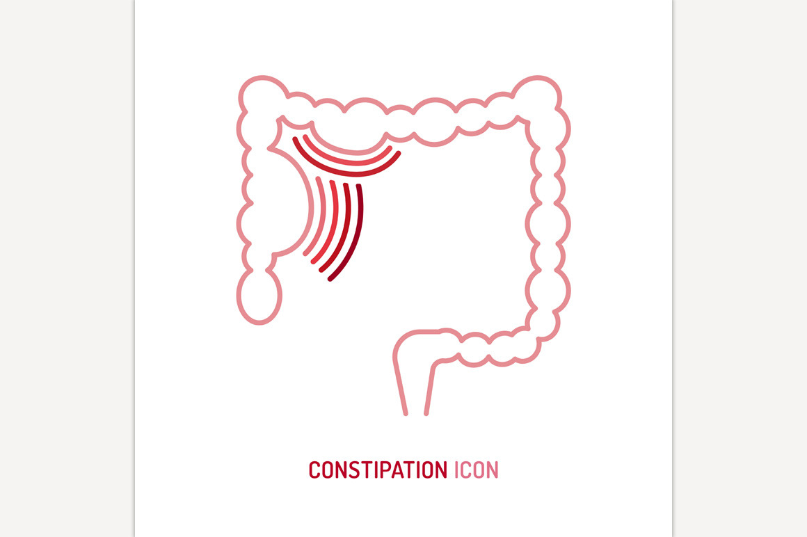 Constipation linear pictogram | Outline Icons ~ Creative Market