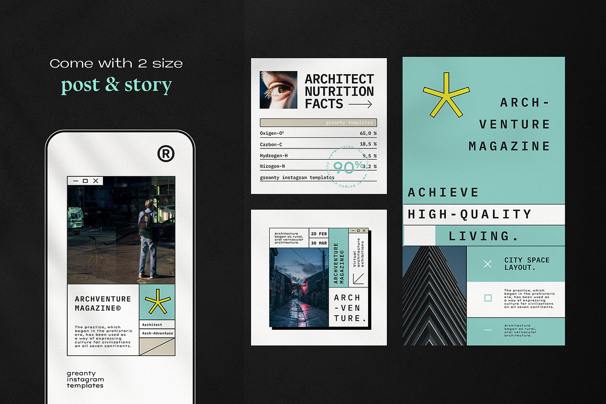 Squarise - Swiss Style Instagram, a Social Media Template by Masanis