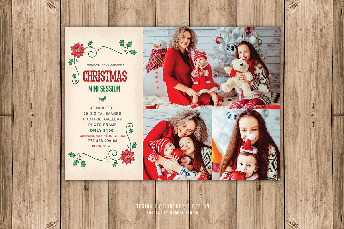 Christmas Mini Session, a Card Template by Madhabi Studio