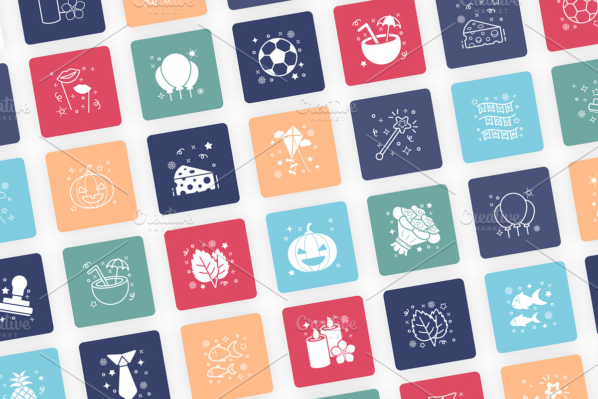 900+ Flat Outline Concepts, a Solid Icon by Brickclay