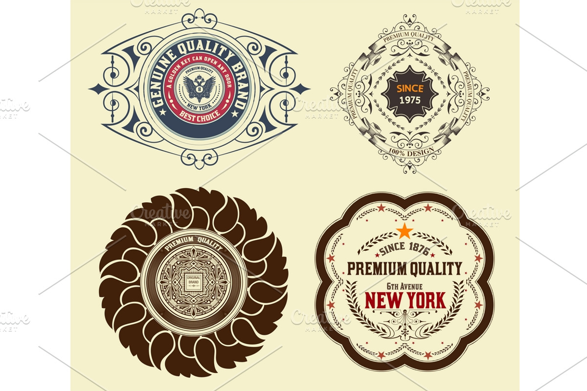 Premium Quality card set., a Decorative Illustration by OneVectorStock