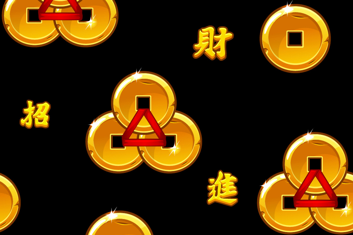 Chinese style Casino slot machine, a Background Graphic by BabySofja