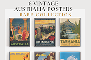 6 Vintage Australian Posters, an Object Graphic by HaithamSimas