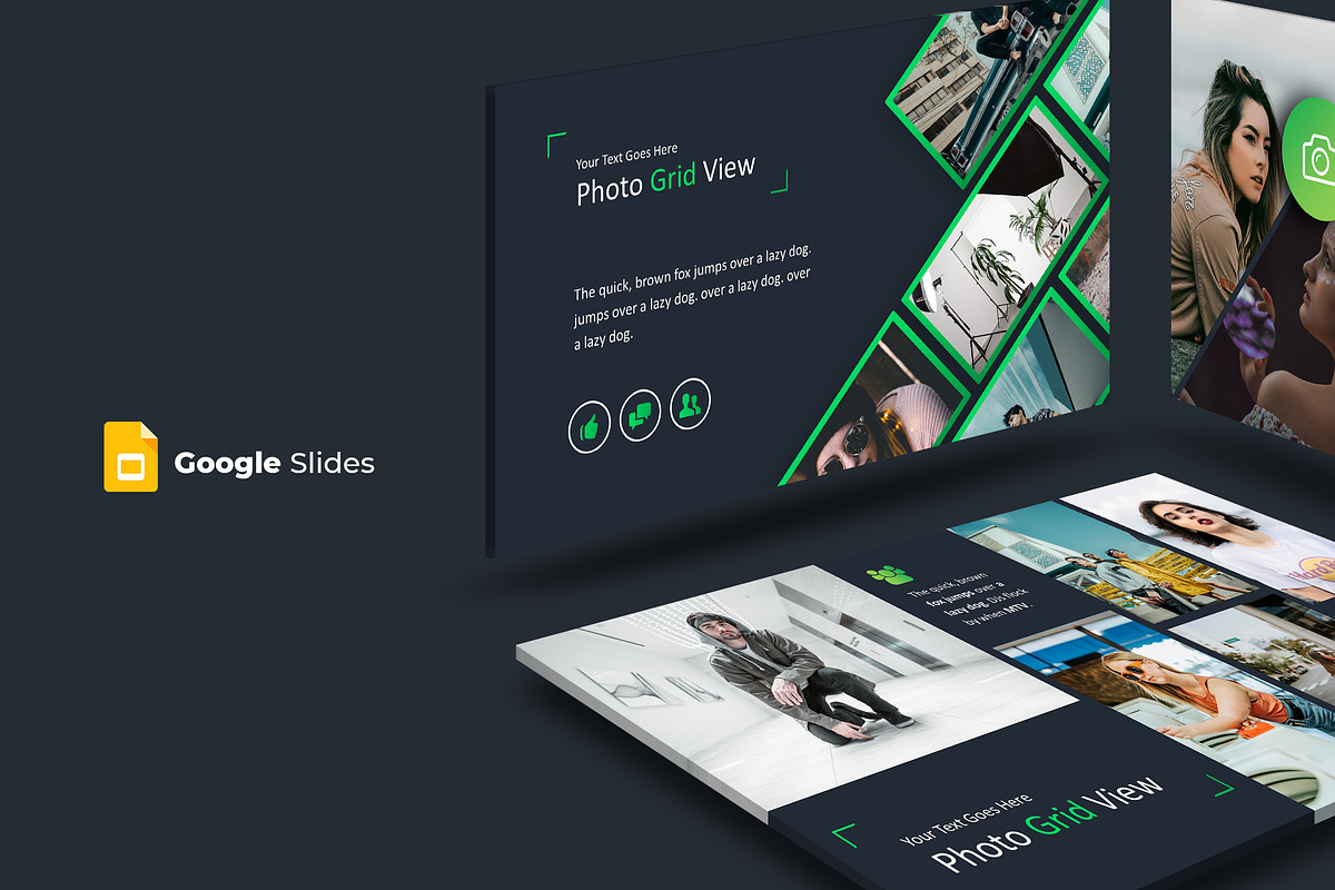 Photo Grid - Google Slides Template, a Presentation Template by AQR Studio