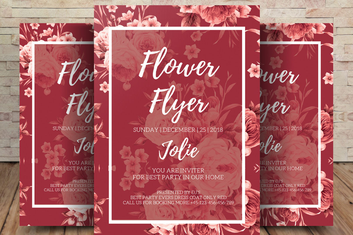 Flowers Flyer Template, a Flyer Template by graphicforest