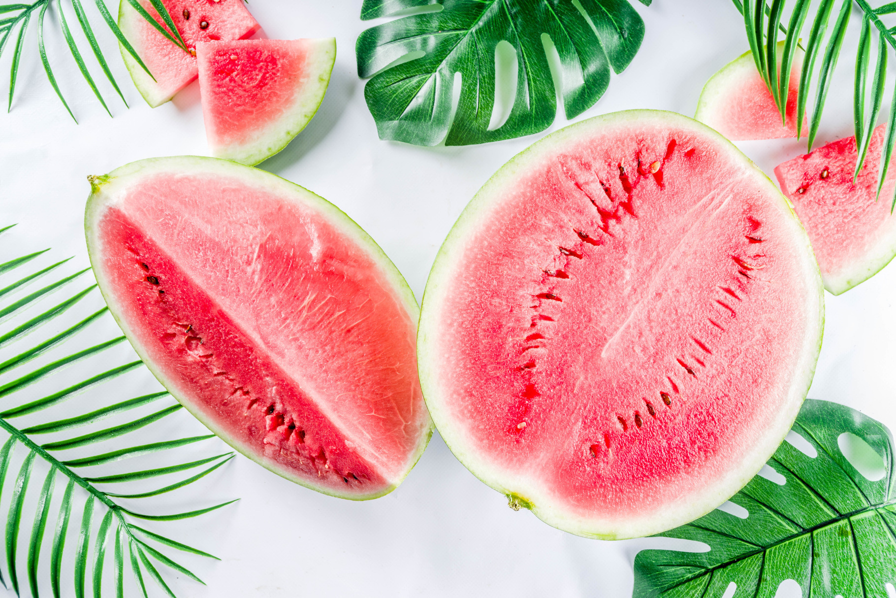 Creative watermelon layout featuring watermelon, layout, and flatlay, a ...