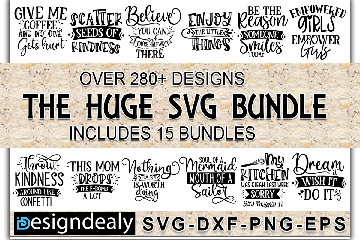 280+ HUGE SVG BUNDLE Vol 2, an Illustration by DESIGNAVO