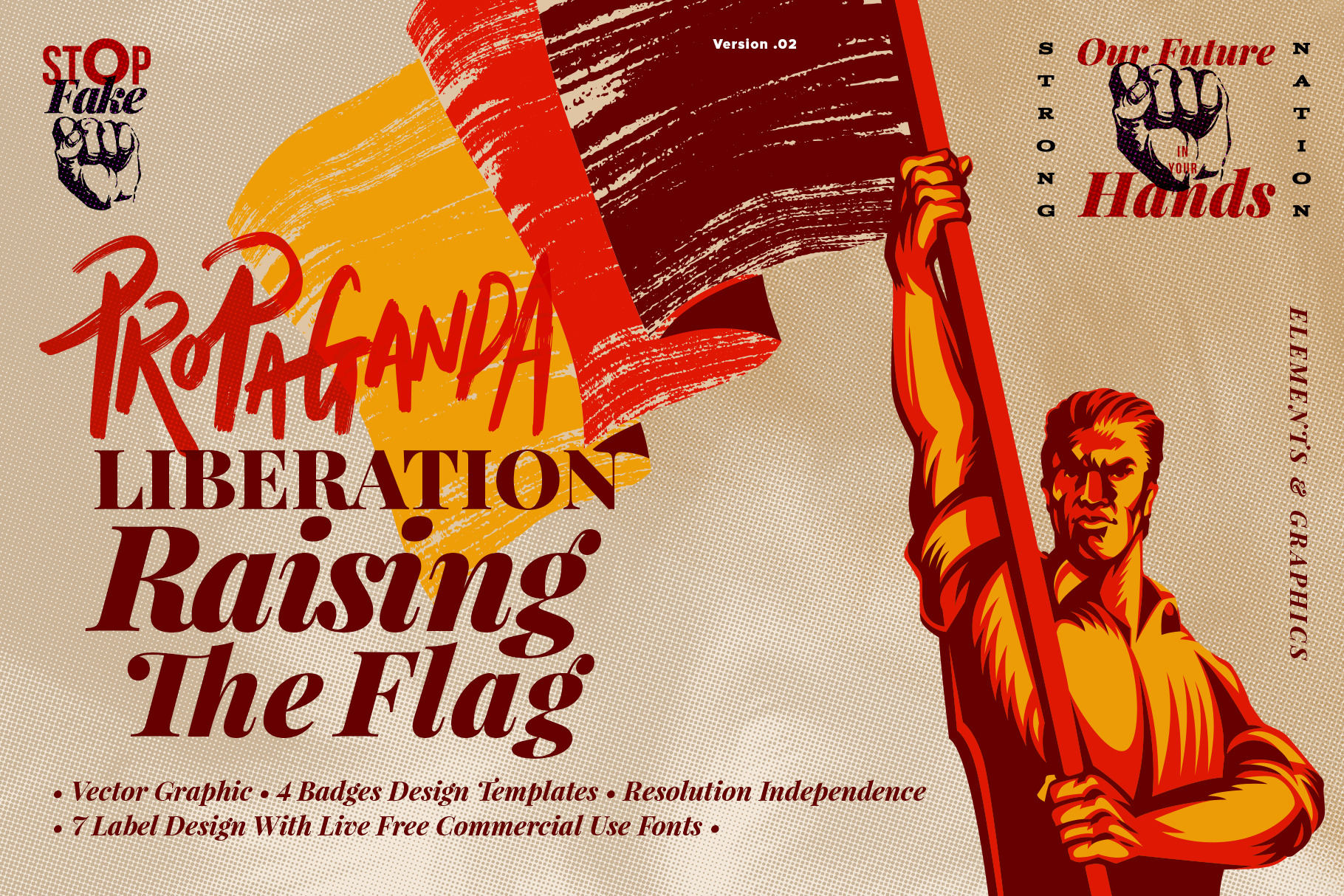 Liberation Raising The Flag, an Illustration by RMPL.std