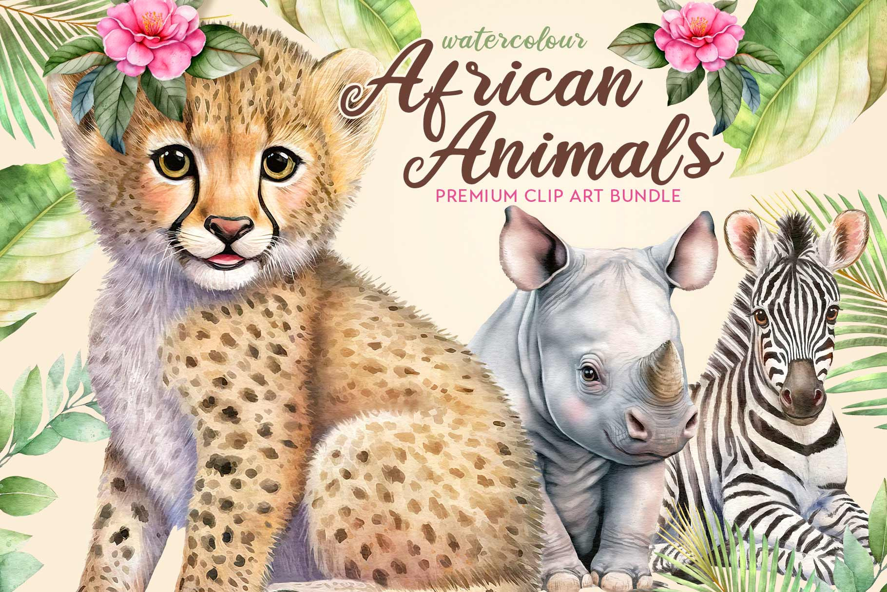 African Animals Clipart, an Animal Illustration by Clip Art by Elise M ...