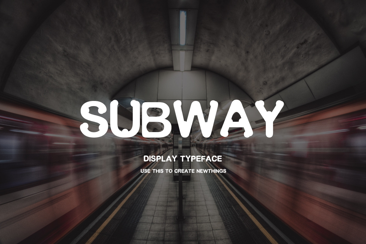 SUBWAY FONT, a Font by ElimesherStudio