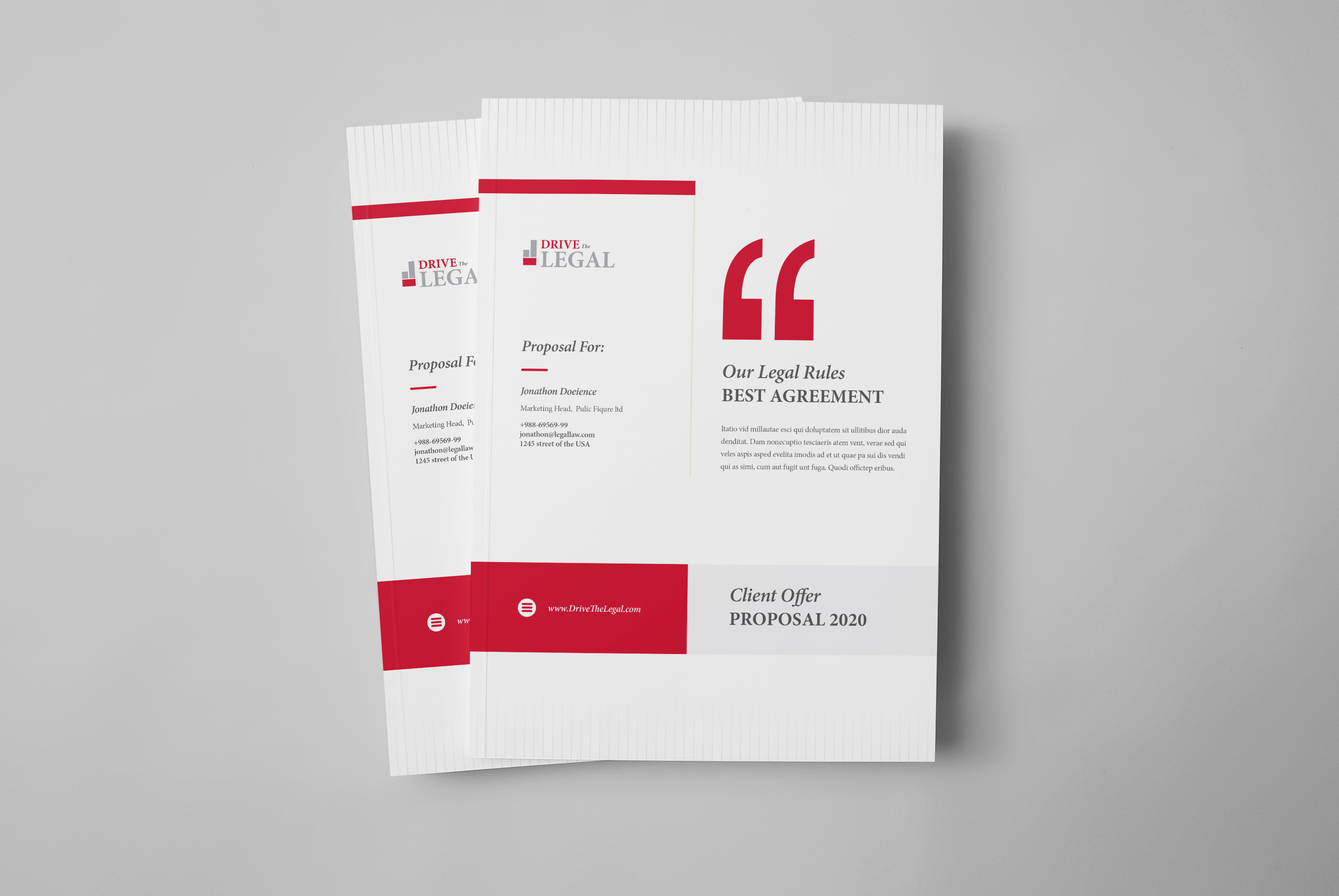 Legal Attorney Law Proposal Design, a Stationery Template by Layout Design