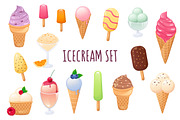 Ice cream icon set, a Templates & Theme by alexdndz