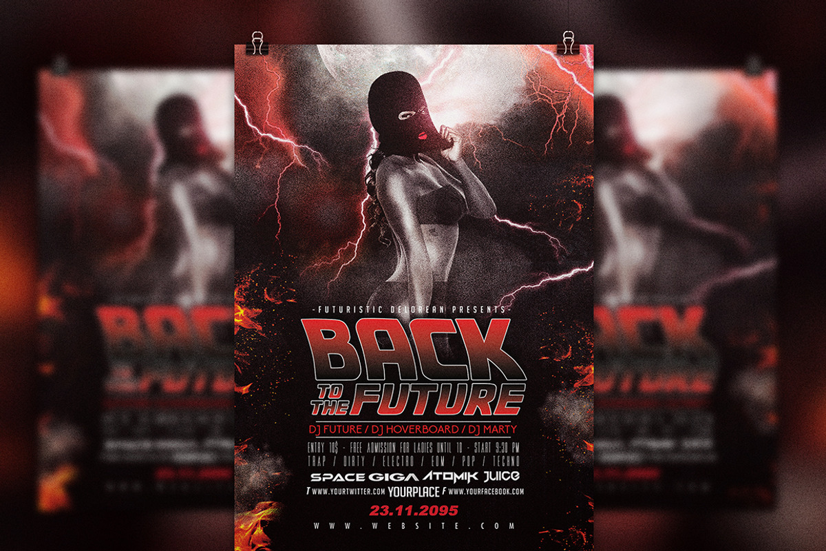Back to the Future | 6in1 Flyer, a Flyer Template by GIGA-TEMPLATE