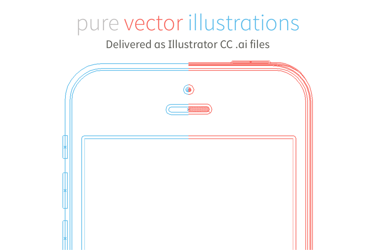 iPhone 5c Vector Pack, a Product Mockup by Device Kits