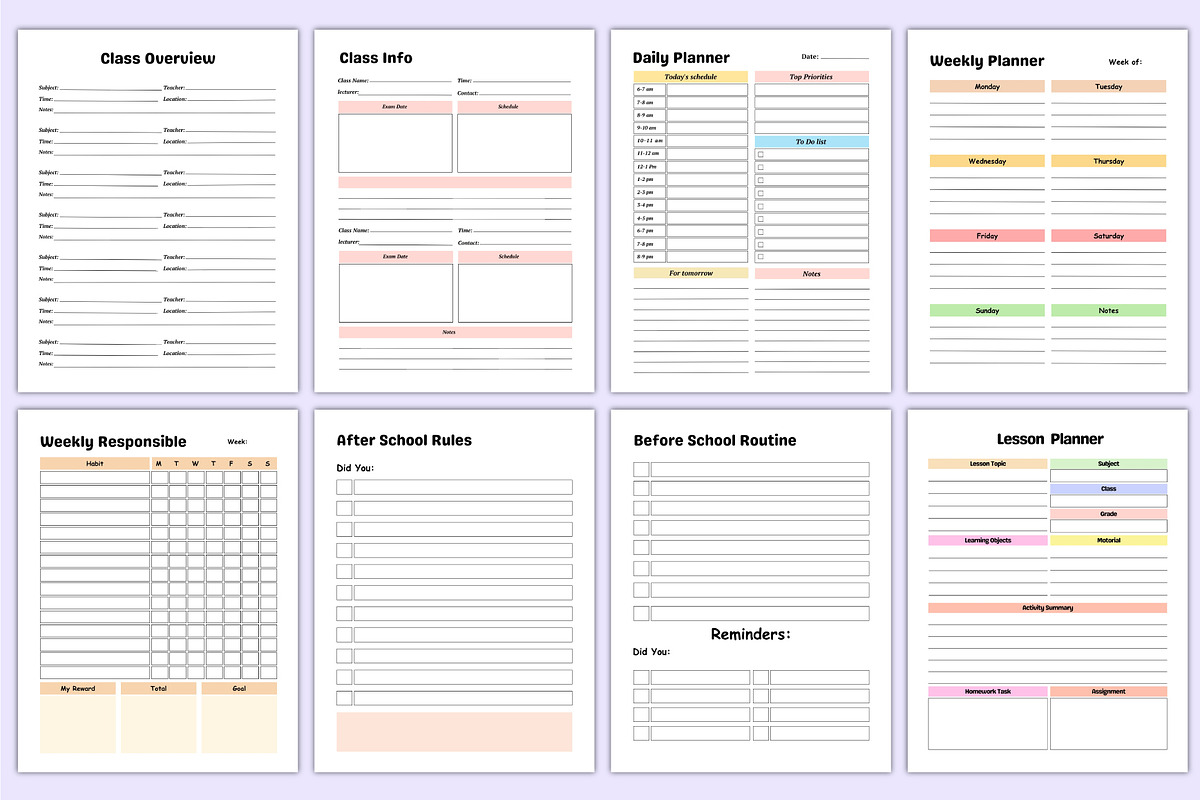 2025 Back To School Planner Canva