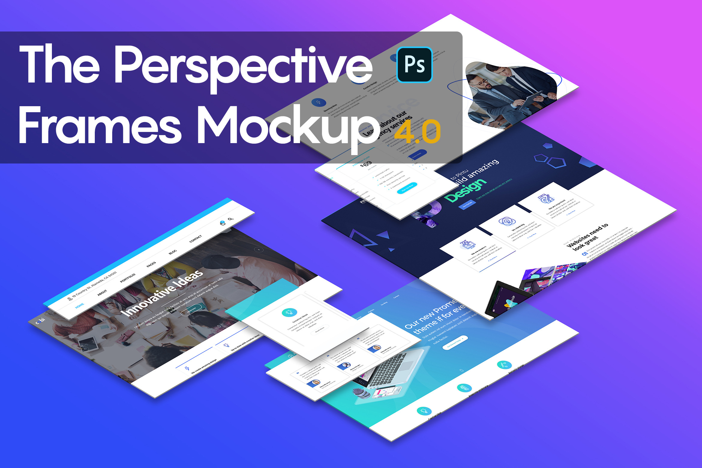 Perspective Frames Mockup 4.0, a Device Mockup by KL-Webmedia