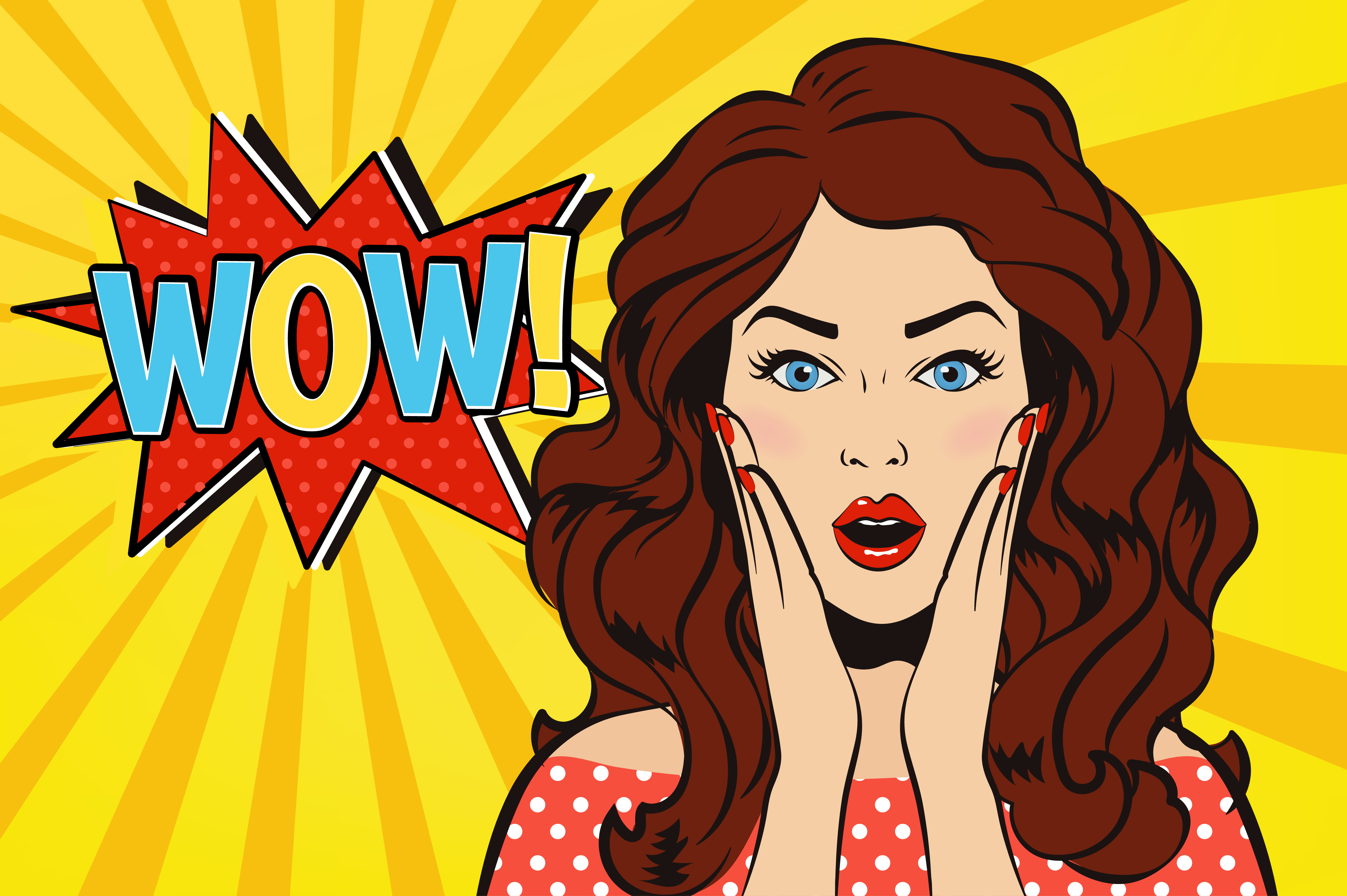 Woman says WOW!, an Illustration by Cheremuha