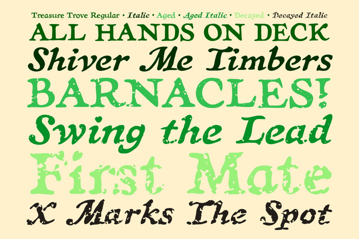 Treasure Trove - ancient map font, a Handwritten Font by Comicraft Fonts