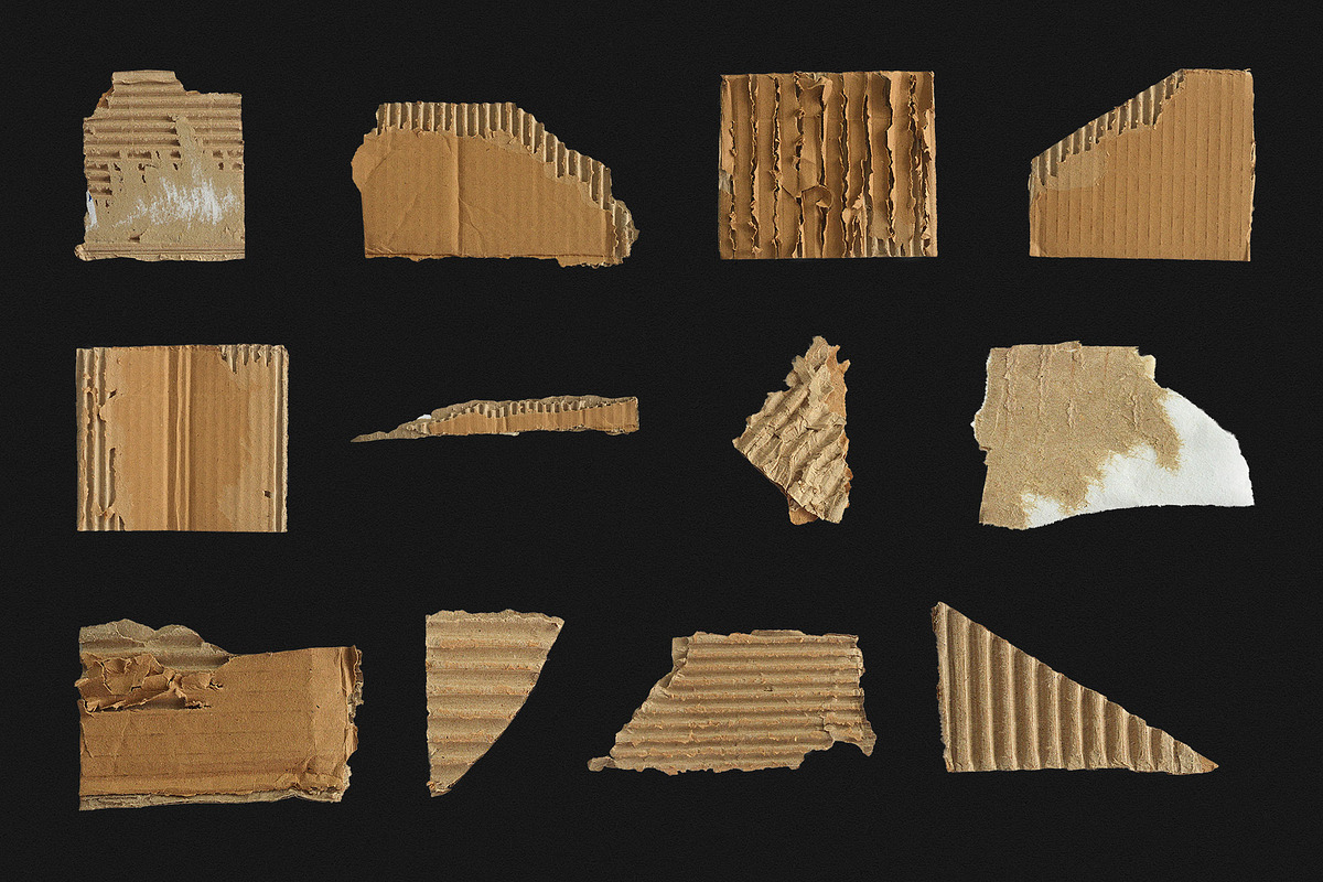 Cardboard Texture & Elements Pack, a Texture Graphic by Gravito