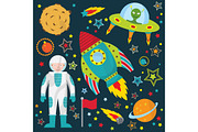 Outer Space Clip Art, an Illustration by YenzArtHaut