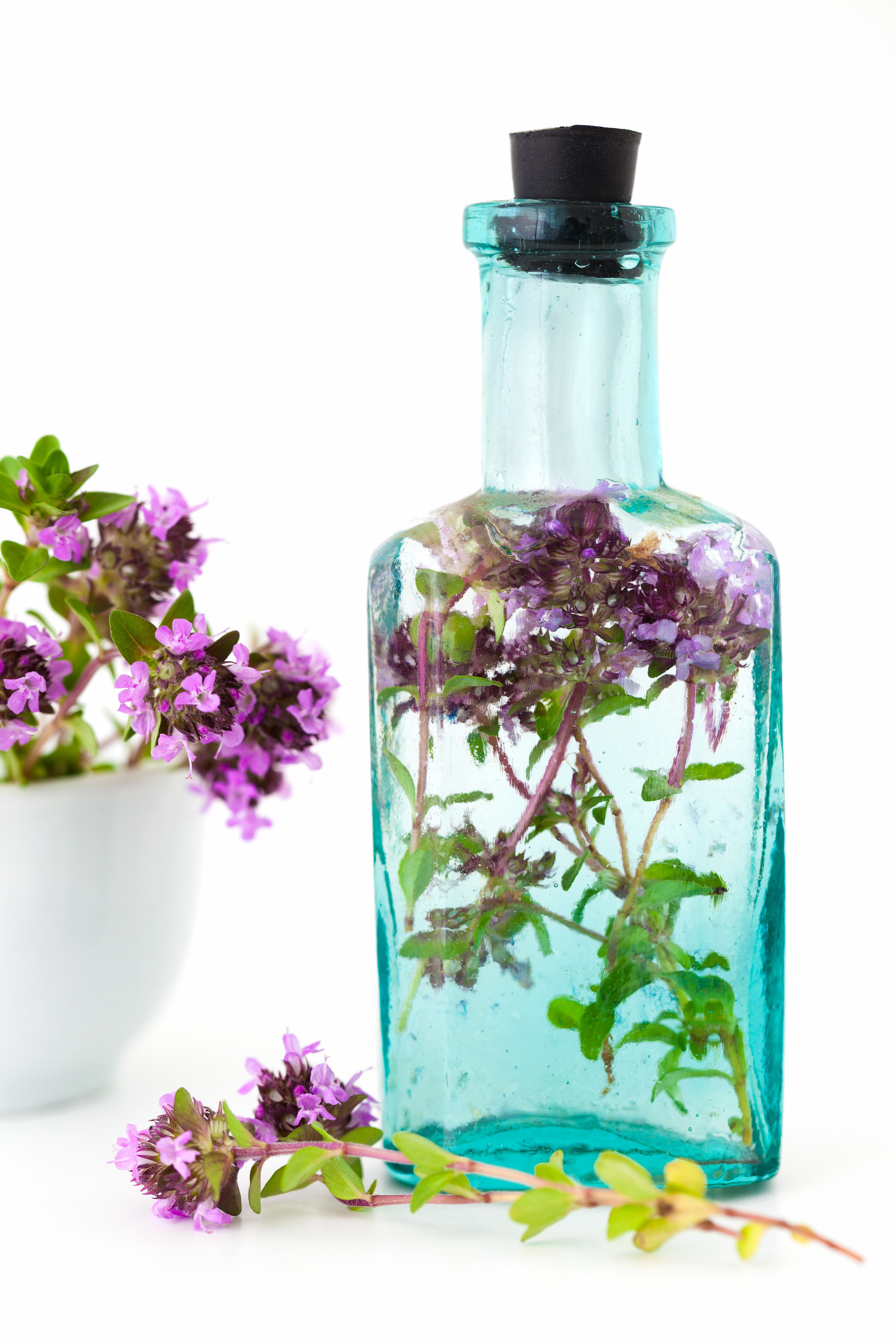 Bottle of thyme infusion, a Health & Medical Photo by chamillewhite