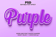 Purple 3d Editable Psd Text Effect, a Layer Style Add-On by bdrobin