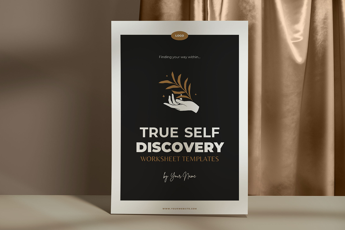 True Self Discovery Worksheets CANVA, a Marketing Template by AndrewPixel