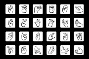 Collection of Sign Language Icons
