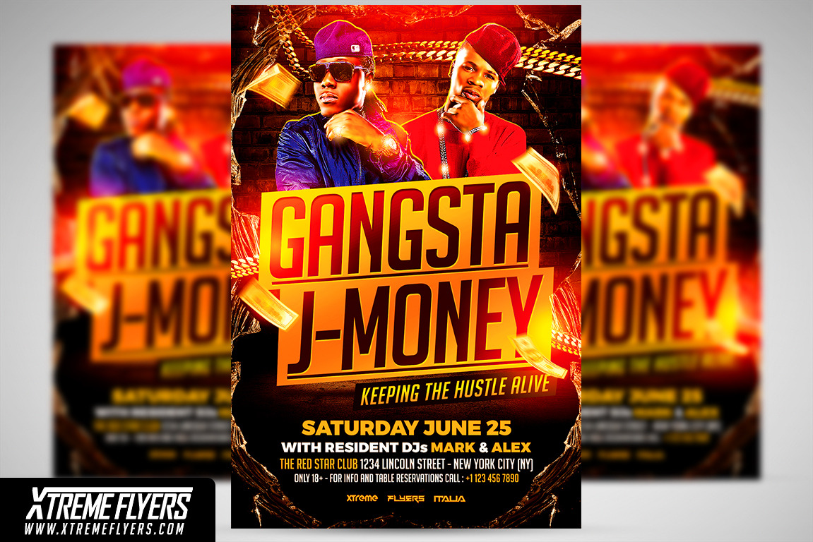 Hip Hop Duo Flyer Template, a Flyer Template by XtremeFlyers