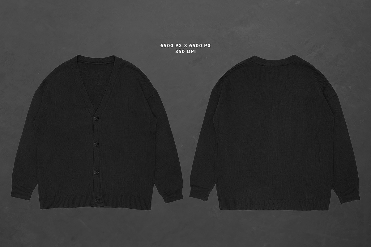 Realistic Knitted Cardigan Mockup, a Hoody Mockup by Uncentrifuged Pressure